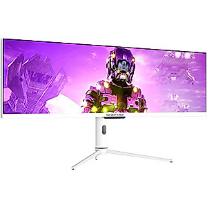 Sceptre IPS 43.8 inch UltraWide 32:9 LED Monitor 3840x1080 up to 120Hz DisplayPort HDMI USB Type-C HDR600 AMD FreeSync Premium Build-in Speakers and remote, Nebula White (E448B-FSN168)