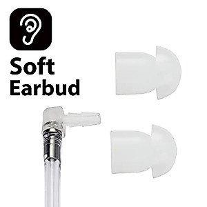 ERIPHA Police Earpiece 3.5mm /1 Pin Listen Only Acoustic Tube Earbud Headset for Remote Speaker Mic Motorola Kenwood 2 Way Radio FBI Security Surveillance Walkie Talkie (2 Packs)