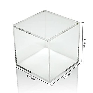 Coffee Capsule Storage Box Coffee Pod Holder Organizers Accessories Anti Dust Durable Clear Acrylic Box for House and Office Use, Transparent, 5x5 In