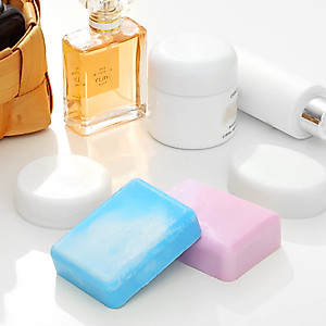 GYHTOO 3 Pack Handmade Soap Silicone Molds,4 Cavities Wax Melt Mold,Soap Molds for Soap Making - Included Round,Oval,Rectangle Shape, Ideal for Milk Soaps,Scent Candles Making Molds