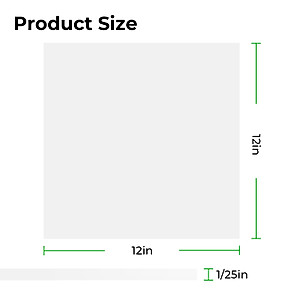 xTool Selected White Opaque Glossy Acrylic Sheets, 12" x 12" Plexiglass Sheets 1/25 inch Thick, 10-Piece Plastic Sheets Acrylic Blank Boards Panel for Laser Cutting & Engraving Decor, Crafts, Signs