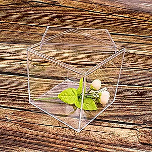 DKAOVH 3 Packs Clear Favor Boxes With Lid,food grade acrylic box, Plastic Gift Box,2.5x2.5x2.5 Inch, Square, Mother’s Day gift box, Birthday Present and Candy packing box,includes Sticker