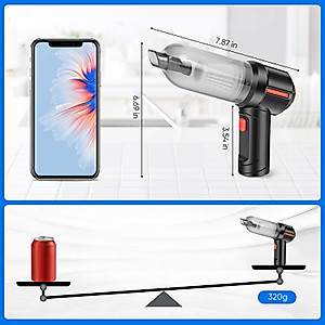 MIRAKLASS Electric Duster, Mini Vaccum, Wireless Handheld Car Vacuum Cleaner, Air Duster Vacuum, Computer Vacuum, Pc Vacuum, Wireless Car Vacuum, Auto Vacuum Cleaner for Car