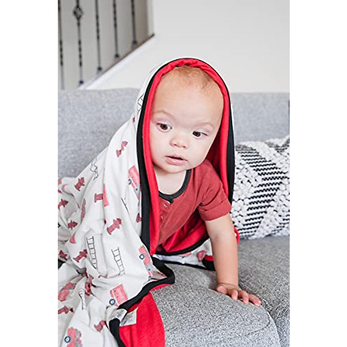 Large Premium Knit Baby 3 Layer Stretchy Quilt Blanket Chief by Copper Pearl