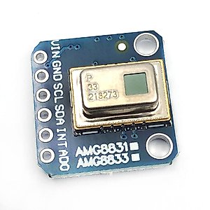 DEVMO AMG8833 88 IR Thermal Camera Sensor Breakout Imager Array Temperature Sensor Module Grid-Eye 8x8 Infrared Camera Module Array Board IIC I2C 3-5V Compatible with Ardu-ino Rasp-Berry Pi AMG-8833