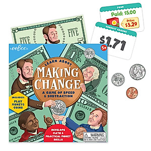 eeBoo: Making Change Game, Develops Math and Practical Money Skills, Educational Game That Allows for Skills to Form, Perfect for Ages 5 and up