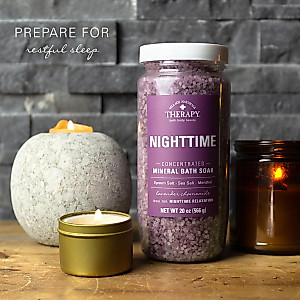 Village Naturals Therapy Nighttime Concentrated Mineral Bath Soak, 20 oz, Pack of 4