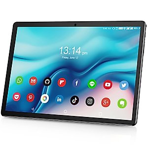 Tablet 10 Inch, Dual SIM Solt Android 9.0 Quad Core Processor Tablets, 32GB ROM 6000mAh Battery HD Tablet, Support 128GB Memory Storage Expand, WiFi, Bluetooth, GPS