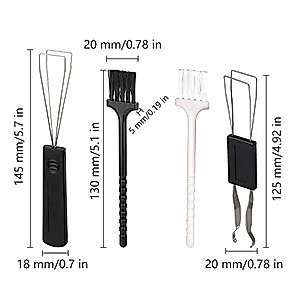 SAVITA 2 Pcs Keycap Puller Mechanical Switch Puller Stainless Steel Keyboard Remover with 2 Pcs Keyboard Brush Must-Have Tool for Mechanical Keyboard Clean, Fixing
