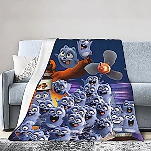 Grizzy Lemmings Cozy Flannel Blanket Sofa Couch Bed Living Room Decor Throw Blanket Soft for Kids Adult