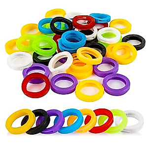 40pcs Key Covers Key Caps - Sukh Key Identifiers Covers Silicone Key Protector Key Markers Tags Rubber Cover Cute Key Accessories Vintage Key Labels Toppers Home Key Plastic Cover 8 Assorted Colors