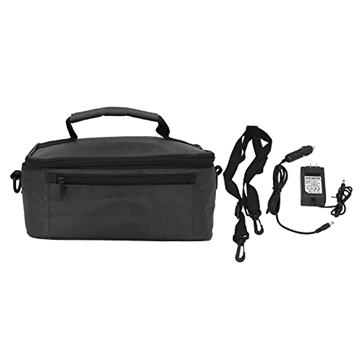 Food Warming Tote, Control Temperature Portable Portable Mini Oven Oxford Cloth Heat Preservation for Home (Black)