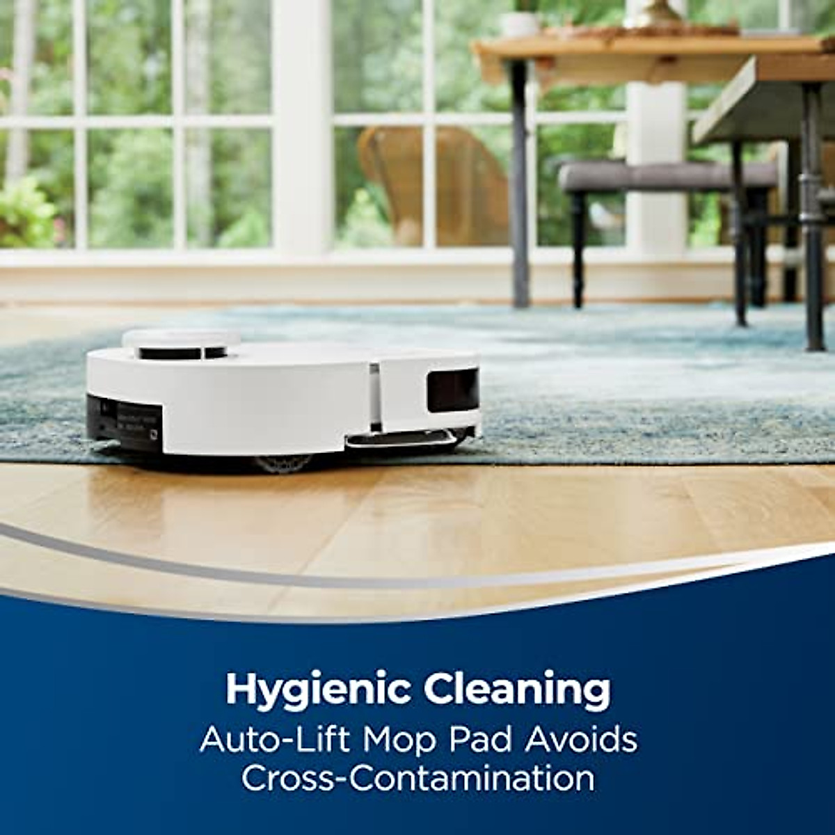 BISSELL ReadyClean Wet/Dry Mopping Hard Floor Robot, Auto-Pad Change Technology, LiDAR Advanced Home Mapping, WiFi- App Connection,Smart Docking,3571
