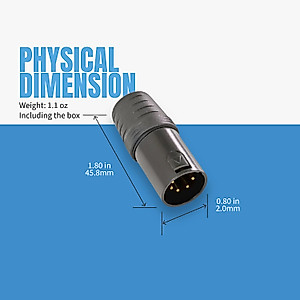 SIRS-E 2-Pack - CPoint DMXterminator XLR 5 Pin DMX Terminator 120 Ohm XLR5-TERM