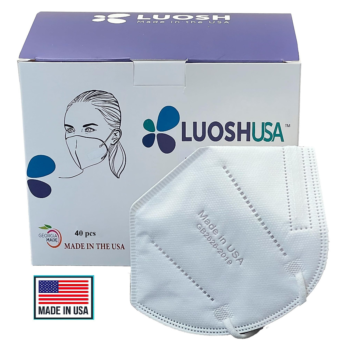 Luosh KN95 Face Masks Made in USA