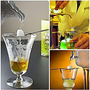 Absinthe Spoon Stainless Steel Absinthe Fountain Accessory Absinthe Dripper for Absinthe Glasses Sugar Cube Silver