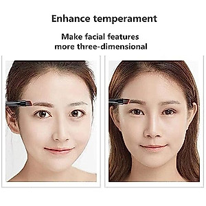 Eyebrow powder three-color brow disc waterproof eyebrow powder eyebrow makeup kit eyebrow filler to shape natural eyebrows (02# Brown, light brown, skin tone)