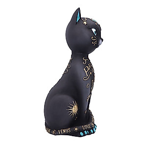 Nemesis Now Fortune Kitty Figurine 27cm, Resin, Black, Palmistry Cat Figurine, Fortune-Teller Black Kitty, Spiritual Gift, Cast in The Finest Resin, Expertly Hand-Painted