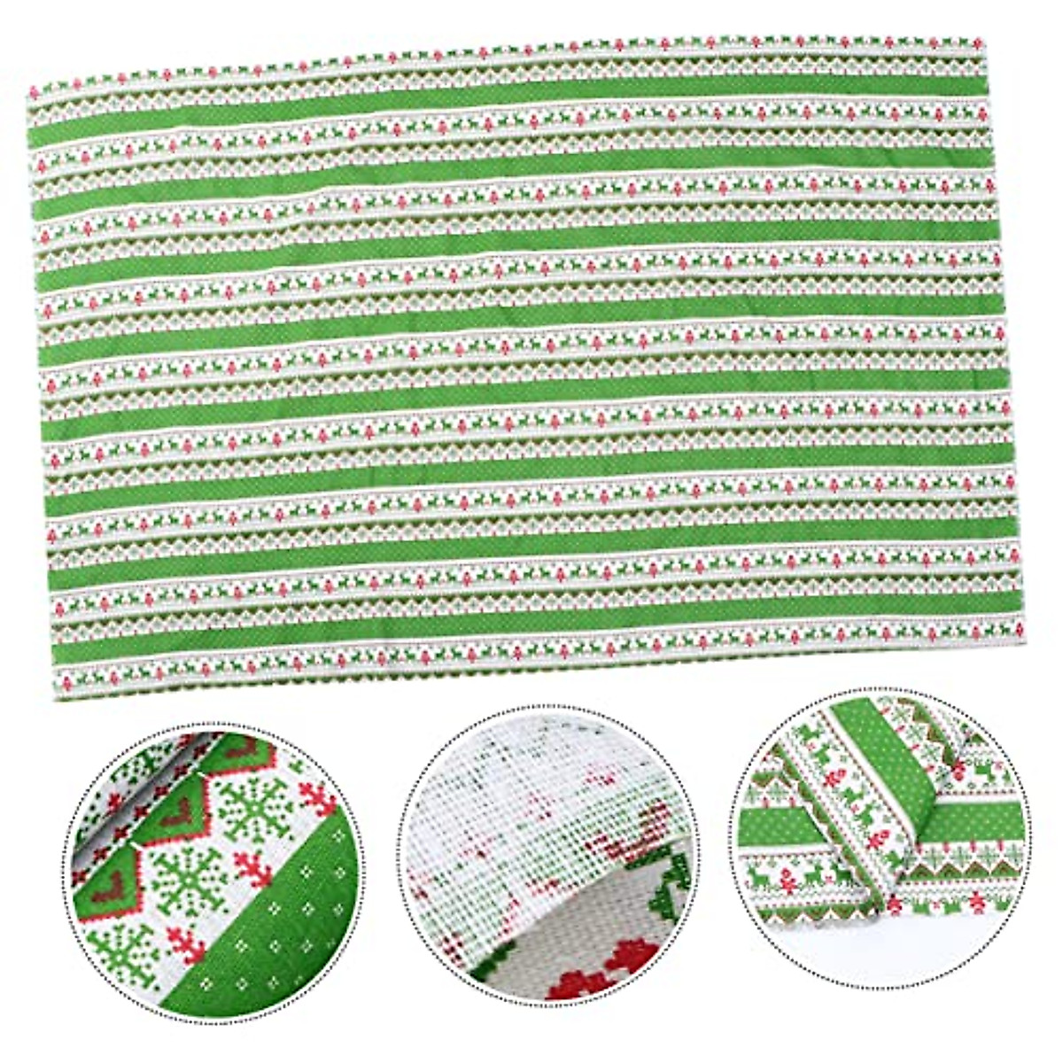 CORHAD Sheet Sewing Patchwork Stocking Christmas Printed Elk Green Quarters Linen Supplies with Art Scrap Bundles Wreath Reindeer DIY Pattern Fabric Bag Apron Bundle Quilting Doll Precut