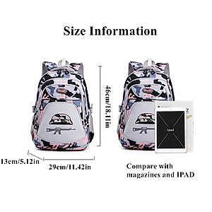 Camo Kids Backpack Elementary School Schoolbag Boys and Girls Lightweight Travel Bag