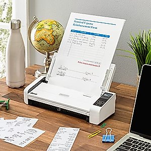 Doxie Pro DX400 - Wired Document Scanner and Receipt Scanner for Home and Office. The Best Desktop Scanner, Small Scanner, Compact Scanner, Duplex Scanner (Two Sided Scanner), for Windows and Mac