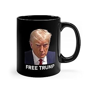 Brian Bula Trump Mug Shot Free Trump Coffee Mug Never Surrender Black Official Mugshot