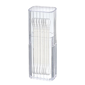 Qtip Holder Travel Case, Clear Acrylic Cotton Swab Storage Box, Durable Cotton Swab Holders, Elegant Design Qtip Holder, Compact Design Qtip Container, Ideal Cotton Swab Holder Flossers Floss Picks