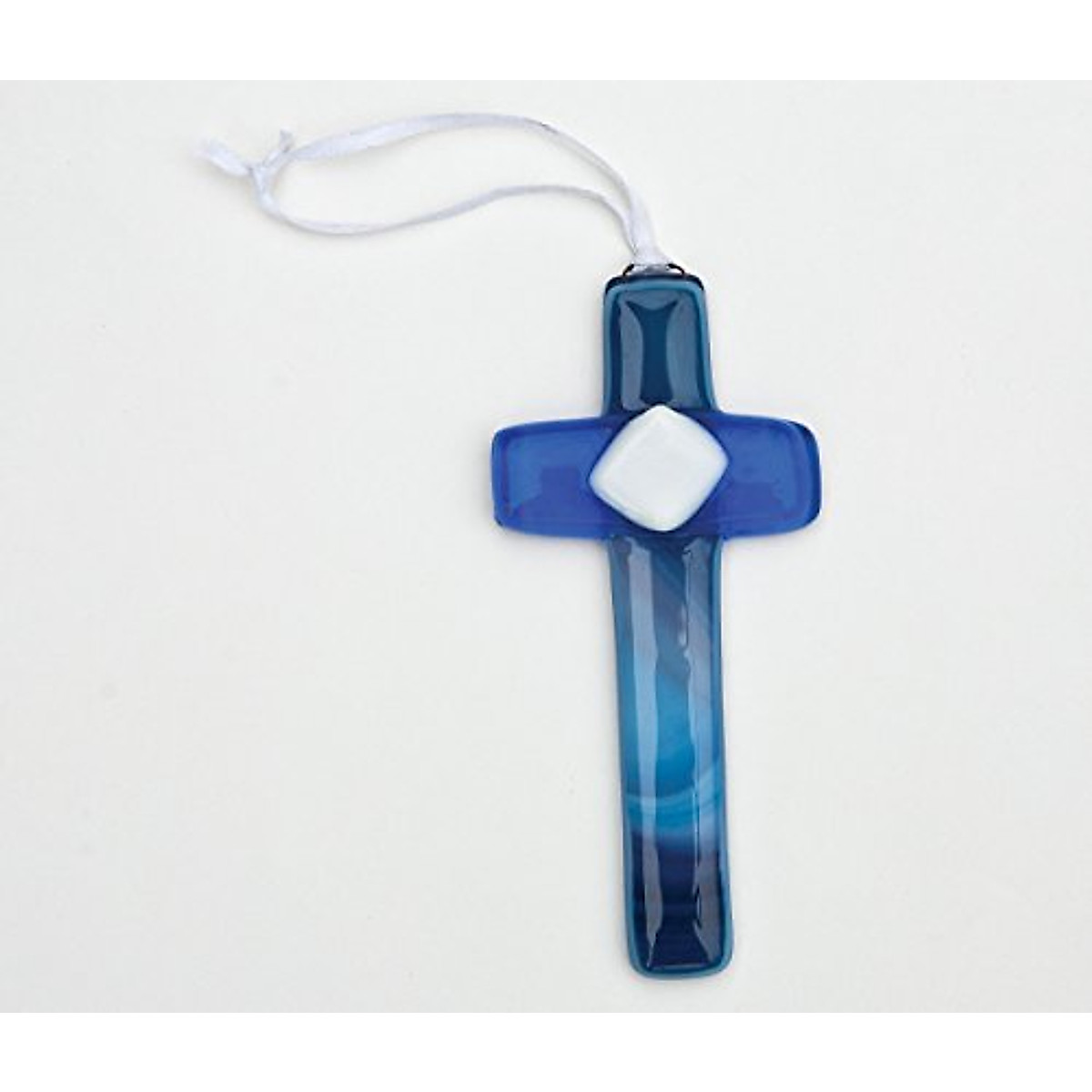 Sentimental Gift for Grandpa from Granddaughter/Grandson for Father's Day/Christmas/Birthday-Handmade in USA Glass Cross-Religious Gift for Grandpa -Gift for Grandfather