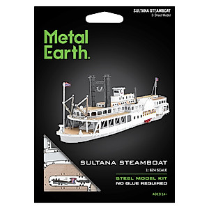 Metal Earth Sultana Steamboat 3D Metal Model Kit Fascinations