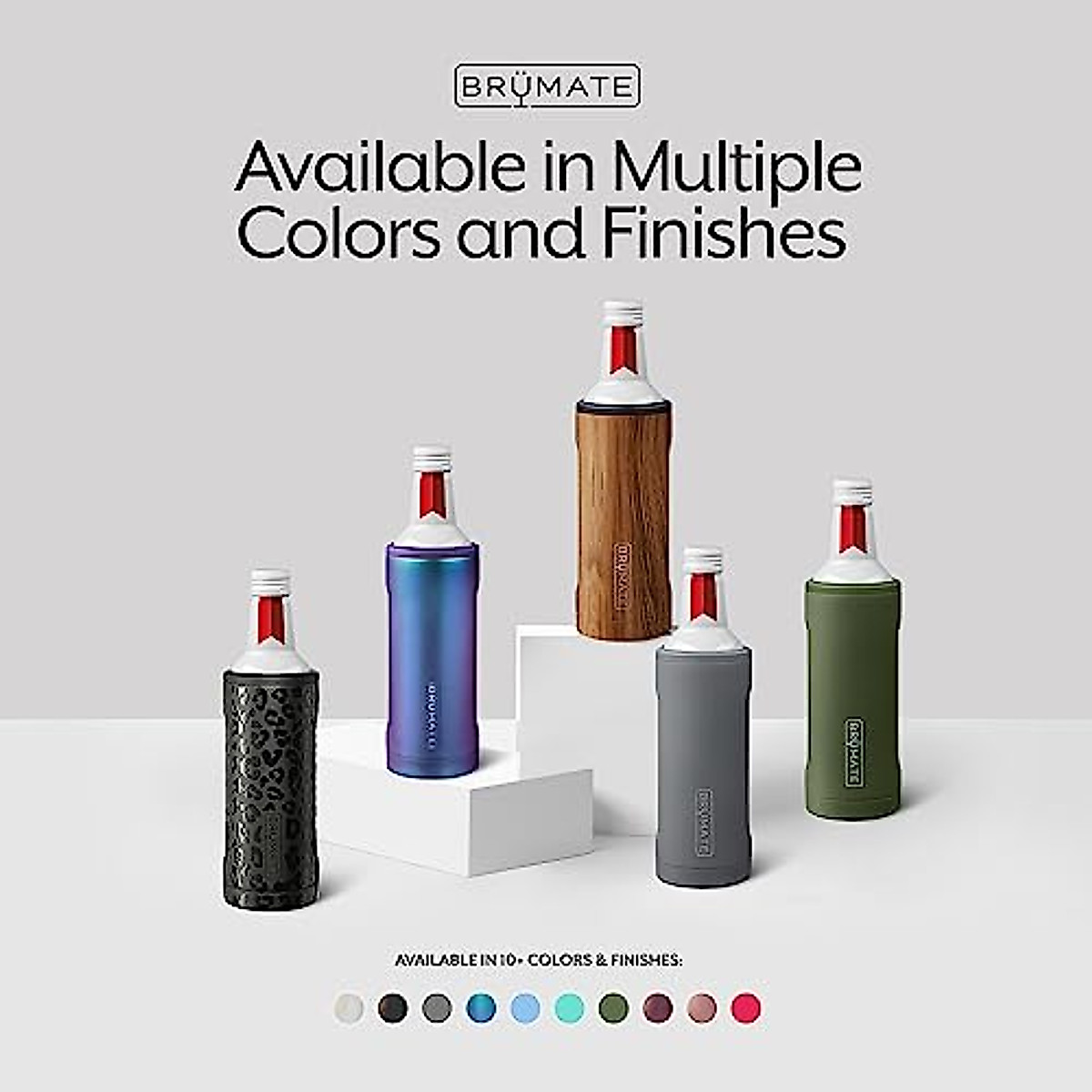 BrüMate Hopsulator Twist Can Cooler Insulated for 16oz slim aluminum bottles | Can Coozie Insulated Stainless Steel Drink Holder for Reclosable Slim Aluminum Beer Bottles (Aqua)