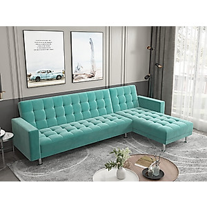 Gold Sparrow Houston Sectional, Aqua