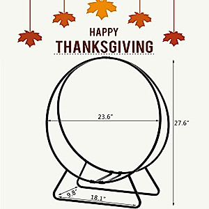 DOEWORKS 23 Inches Solid Steel Log Hoop Heavy Duty Firewood Racks