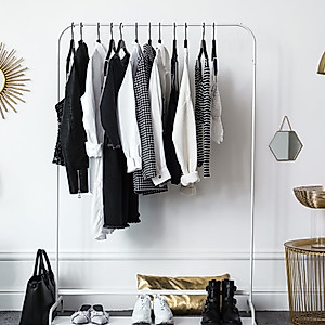 JS HANGER Lightweight Non Slip Wooden Hangers - 10 Pack Heavy Duty Wood Coat Hangers with Soft Stripes for Camisole, Jacket, Dress Clothes, Sweater, Retro Finish