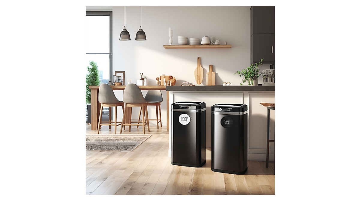 Rustic Trash & Recycle Magnets for Effortless Waste Sorting