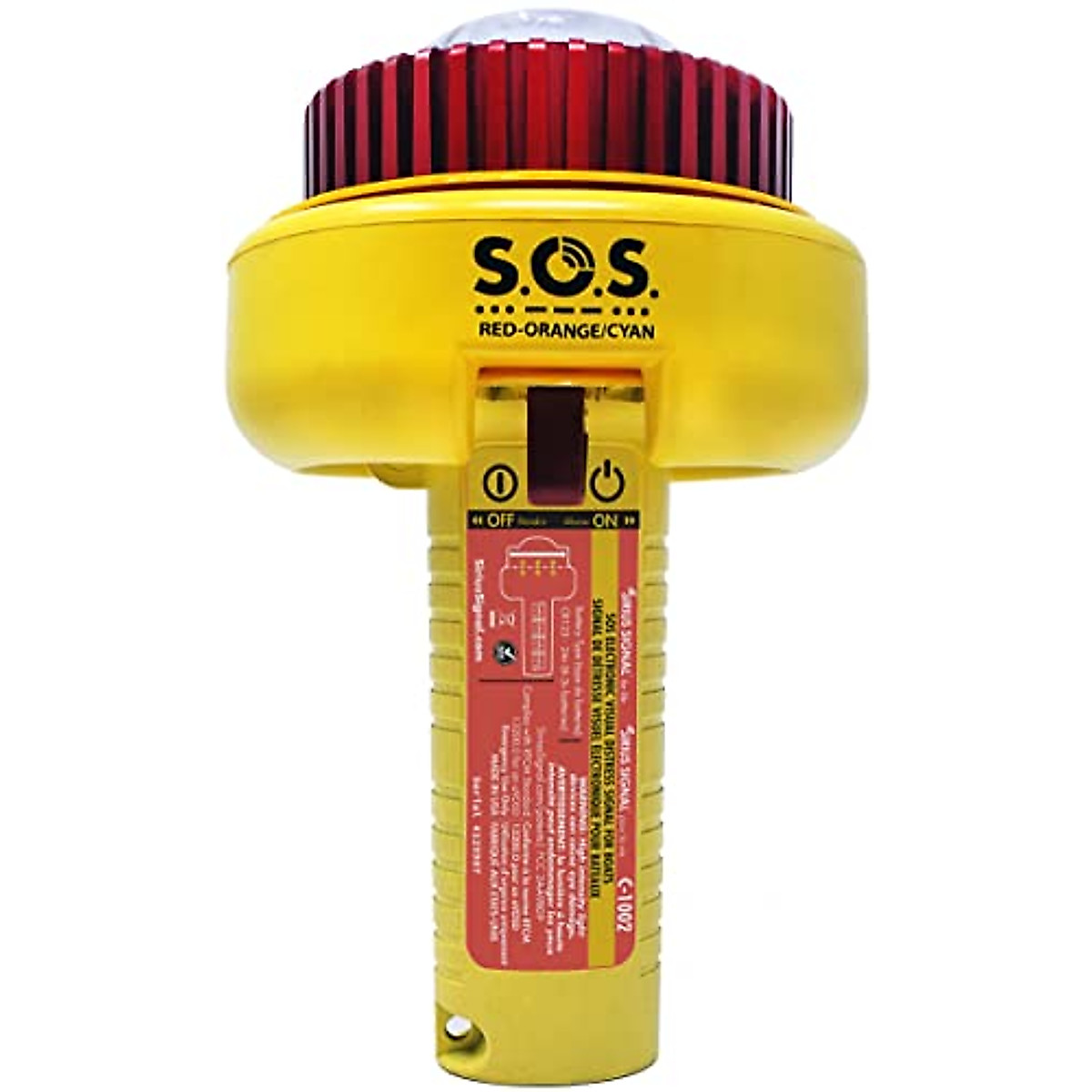 Sirius Signal C-1002 SOS Two-Color/Infrared LED Distress Signal with Daytime Distress Flag and Whistle – USCG Approved