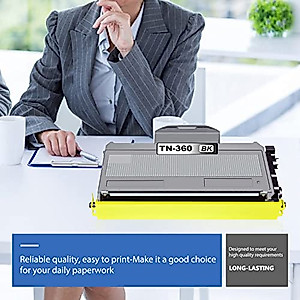 EDH Compatible TN360 TN-360 Toner Cartridge Replacement for Brother High Yield Compatible with DCP-7030 7045N 7040 MFC-7040 7320 7345DN 7440 7840W HL-2150N 2170 TR62170W 2170W Printer (1 Pack, Black)