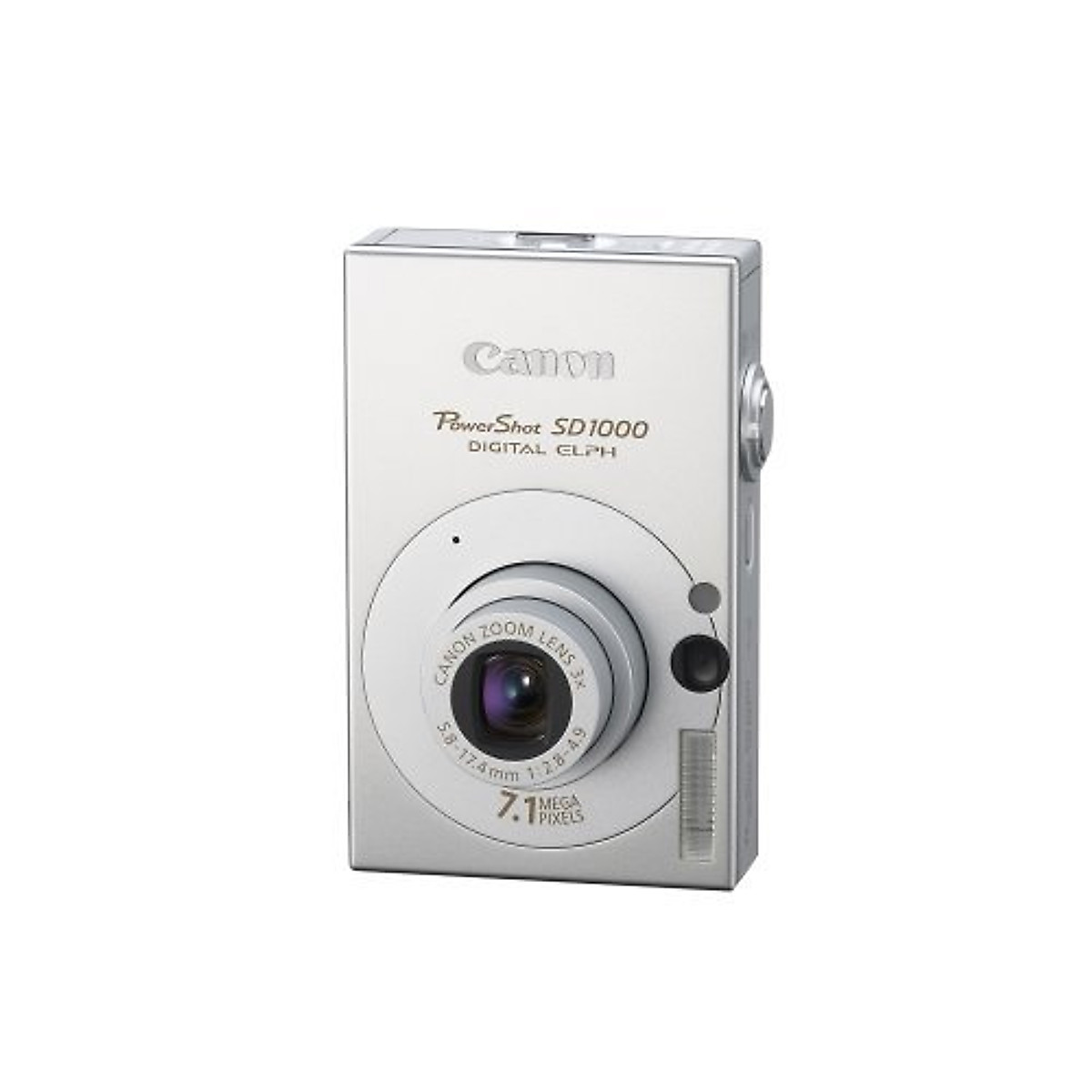 Canon PowerShot SD1000 7.1MP Digital Elph Camera with 3x Optical Zoom (Silver) (OLD MODEL)