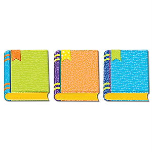 Eureka Multicolor Book Themed Cut Out Bulletin Board and Classroom Decorations, 36pcs, 5.5'' x 5.5''