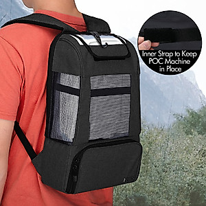 CURMIO Portable Oxygen Concentrator Backpack, POC Carrying Bag Compatible with Inogen, OxyGo and Caire Units, Bag Only, (Patented Design)