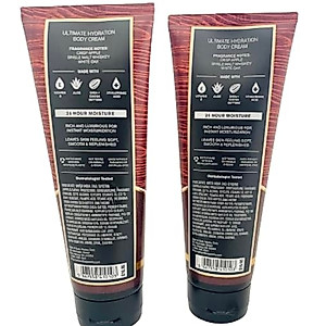 Bath & Body Works Men's Whiskey Reserve Ultra Shea Cream 8 Oz 2 Pack - Ultimate Hydration, 16 Ounce