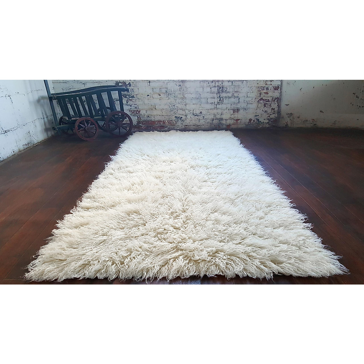 FLOKATI SHAG Beautiful Greek Flokati Rugs in Popular Sizes | Soft and Fluffy 3"" Organic Wool Pile | Premium 2000gsm Weight | Off White Wool Rug. (3' x 5')