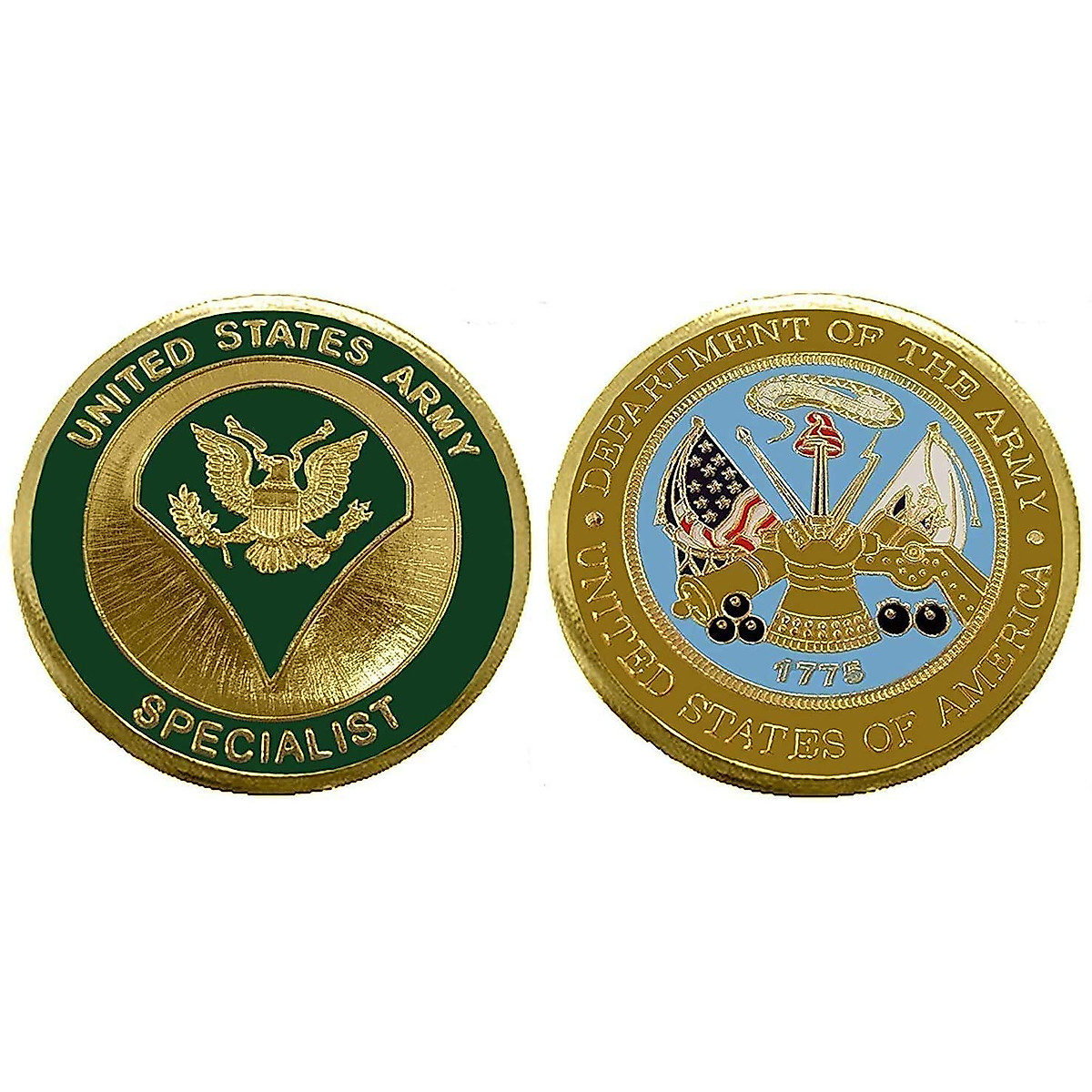 Army Enlisted Ranks - Specialist “E4’’ Collectible Challenge Coin/Logo Poker/Lucky Chip/Gift