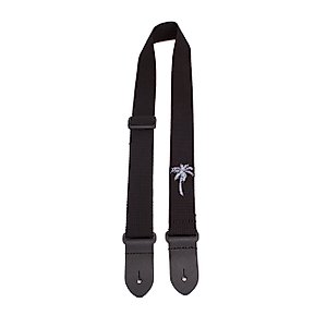 Perris Leathers CWS15EMB-7111 Cotton Ukulele Strap with Embroidered Design- 1.5", Palm Tree