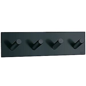 Beslagsboden Quadruple Wall Mounted Hook Finish: Black Matte Stainless Steel