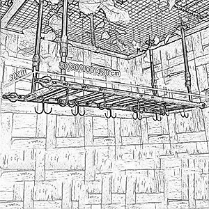 Ceiling Creative Simplicity Wall-Mounted Display Stand | Home Floating Shelf Metal Iron Storage Multi-Size Wine Rack J115, PIBM, Bronze, 80 * 30cm