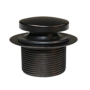 Westbrass 7931817-DC-12 18" Tip-Toe Drain Trim with 2-Hole Overflow Faceplate & Direct Connect Shoe Outlet, Oil Rubbed Bronze