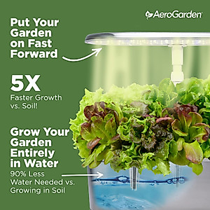 AeroGarden Bounty Elite - Indoor Garden with LED Grow Light, WiFi and Alexa Compatible, Stainless Steel