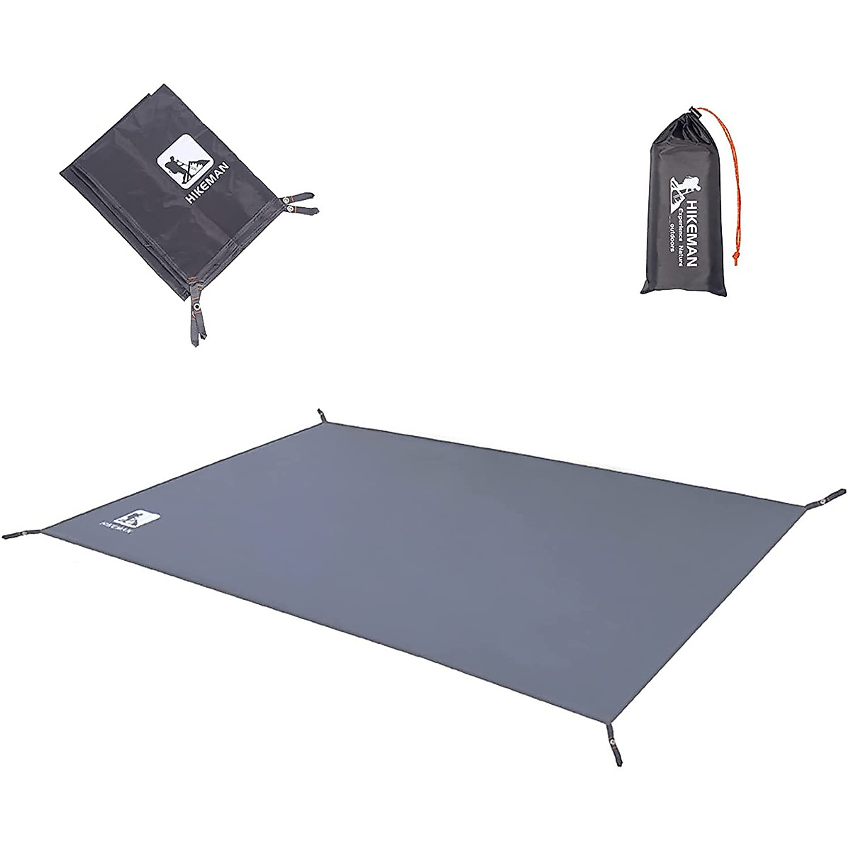 Hikeman Waterproof Camping Tarp Portable Tent Footprint with Drawstring Bag Ground Cloth for Outdoor Hiking Picnic (XXL-95”x83”)
