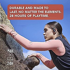 JBL TWS True Wireless in-Ear Headphones Bundle with Deluxe Hardshell Case (Endurance Peak, Red) (Renewed)