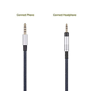 Replacement Audio Cable with in-Line Mic Remote Volume Control Compatible with Bose QC25, QC35, QC35II, QuietComfort 25 35 Headphones, Audio Cord Compatible with Samsung Galaxy Huawei Android
